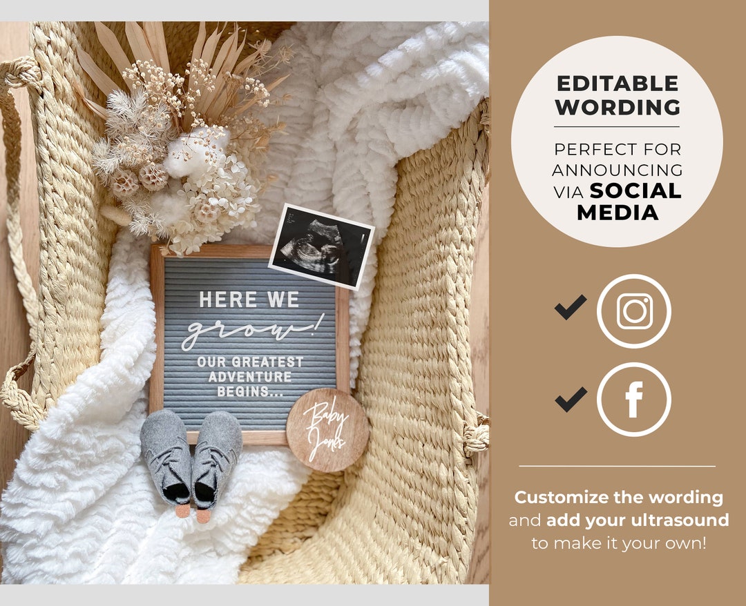 Digital Pregnancy Announcement, Social Media, Pregnancy Due Date ...