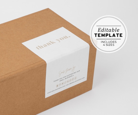Minimalist Box Packaging Label 4 Sizes: 3x3 / 3x4 - Etsy
