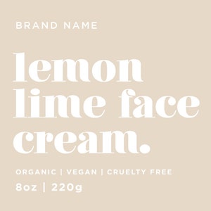 Jar Label Template, Wrap Around Ingredients Label,minimalist ...