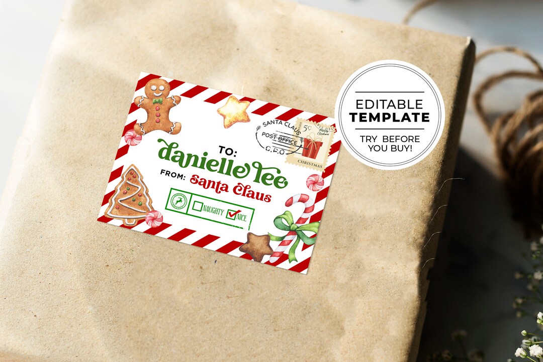 Christmas Gift Labels Template, Printable Christmas Gift Stickers ...