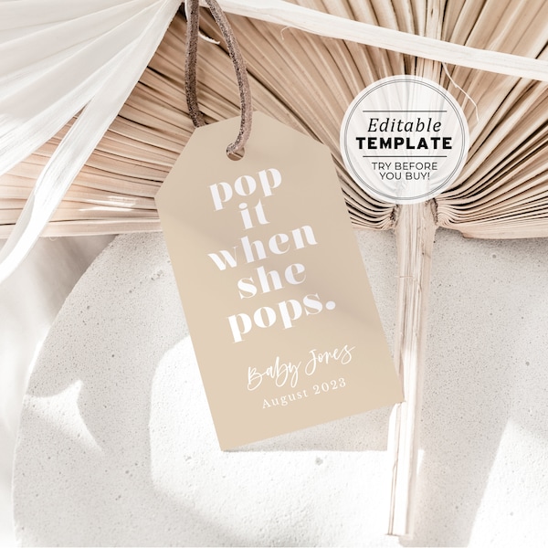 Pop It When She Pops Tags - Etsy
