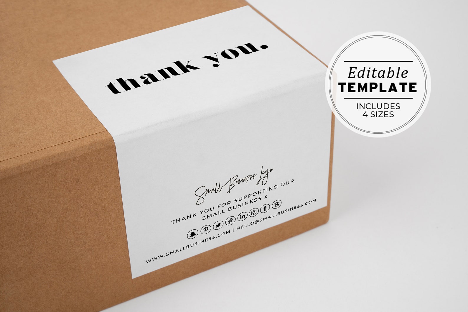 Minimalist Box Packaging Label 4 Sizes: 3x3 / 3x4 - Etsy
