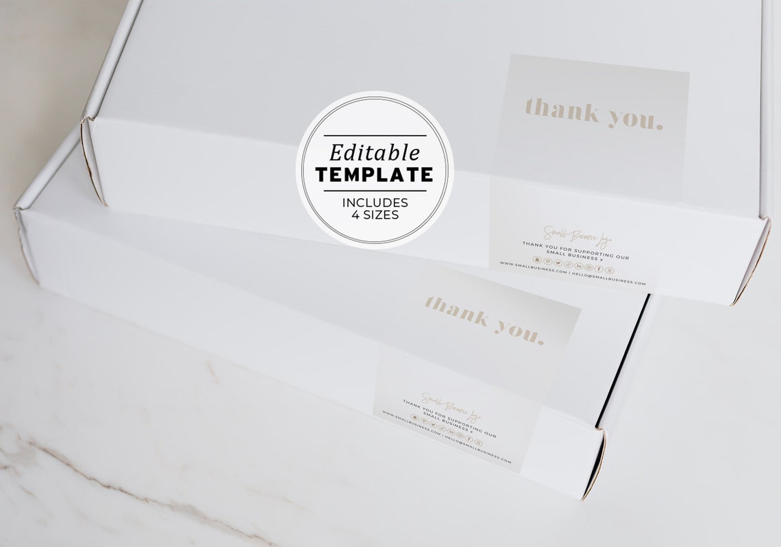 Minimalist Box Packaging Label 4 Sizes: 3x3" / 3x4" / 3x5" / 3x6 ...
