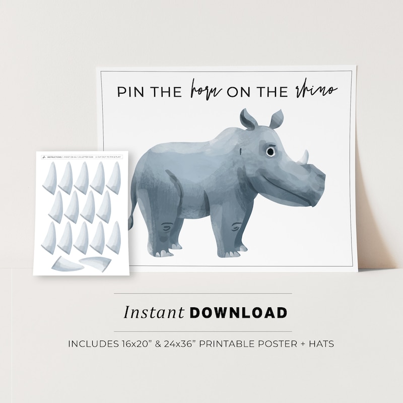 Rhinoceros Party Decorations - Etsy UK