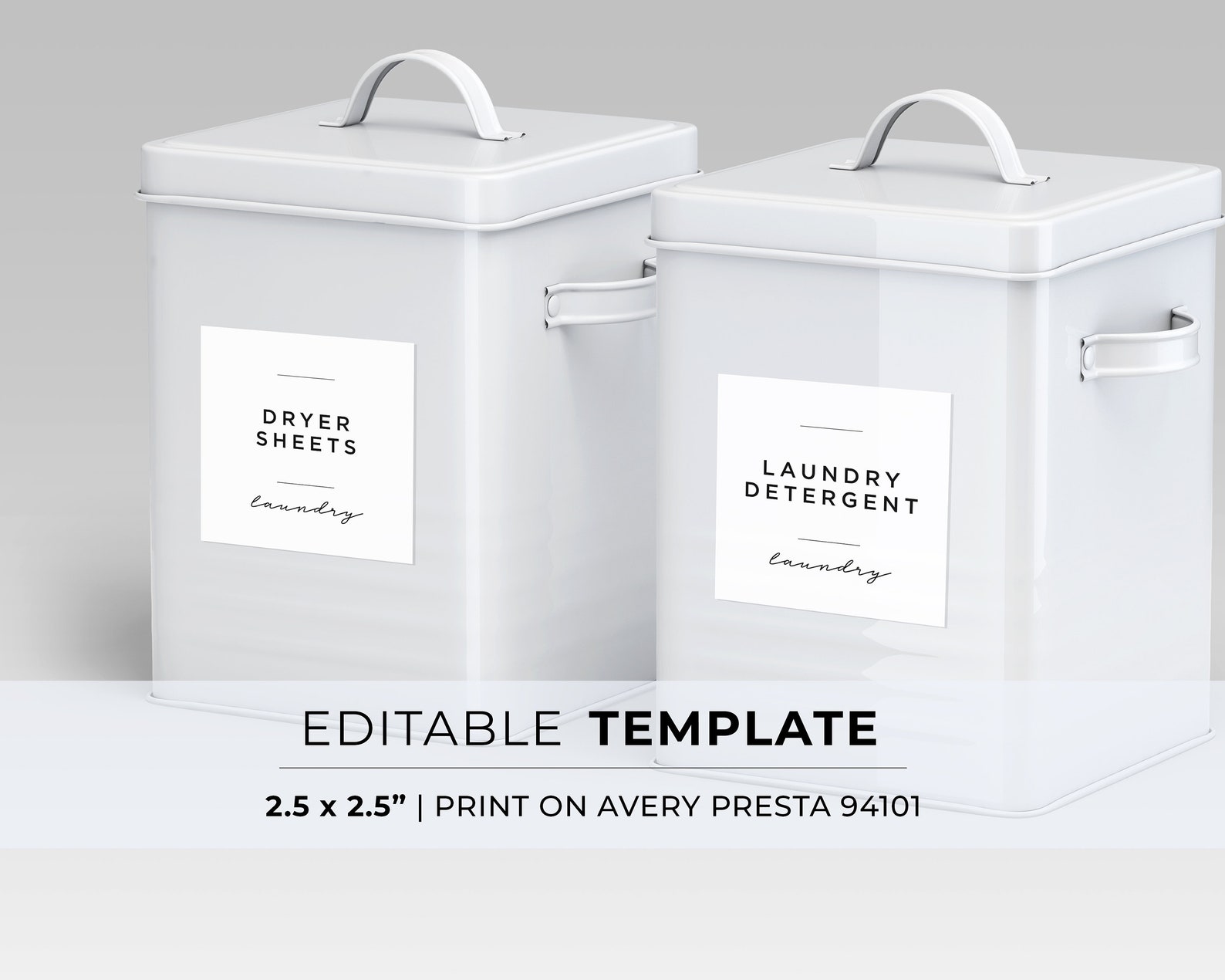 Minimalist Laundry Organization Label Templates, Home Organization ...