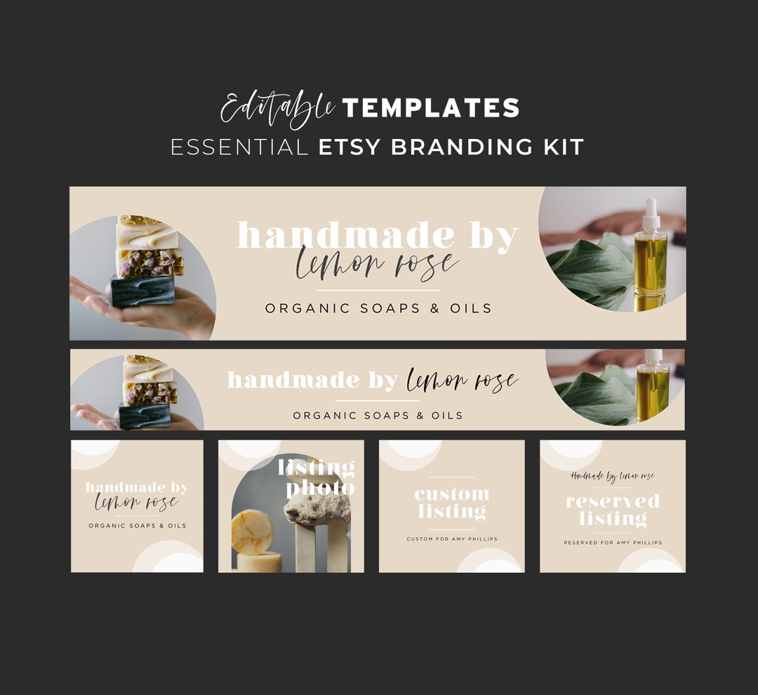 Scandi Minimalist Etsy Shop Branding Kit, Etsy Shop Banner Set, Etsy ...