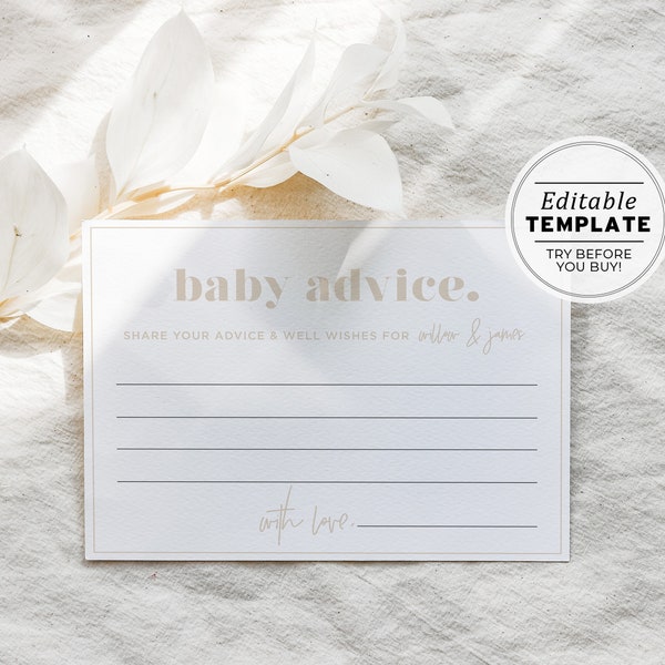 Baby Advice Cards - Etsy