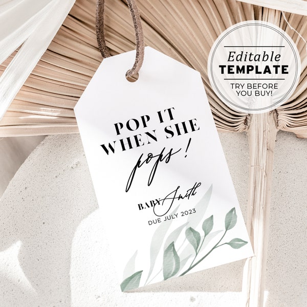 Pop It When She Pops Tags - Etsy