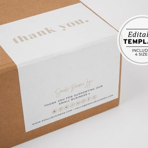 Minimalist Box Packaging Label 4 Sizes: 3x3" / 3x4" / 3x5" / 3x6 ...