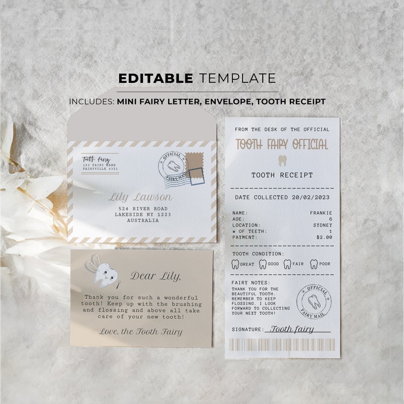 Tooth Fairy Letterhead Edit - Etsy UK