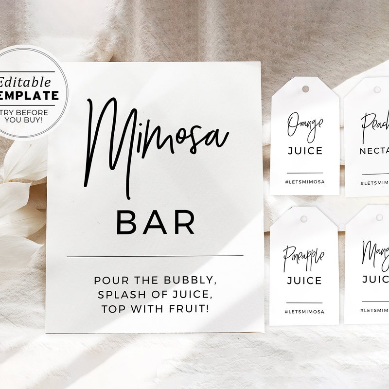 Mimosa Bar Sign - Etsy