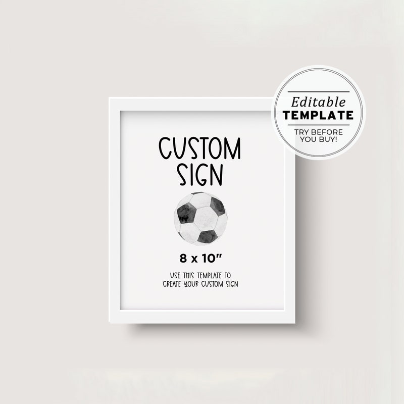 Soccer Sign - Etsy