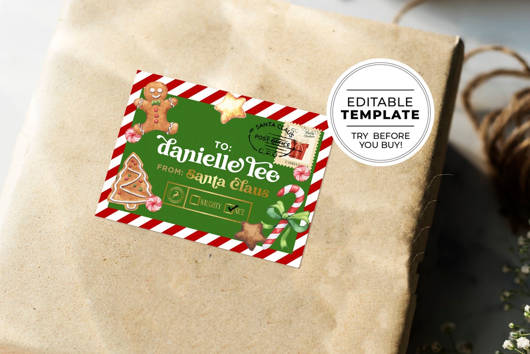 Christmas Gift Labels Template, Printable Christmas Gift Stickers ...