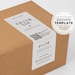 Minimalist Box Packaging Label 3 Sizes: 2x4" / 2x5" / 2x6" EDITABLE ...