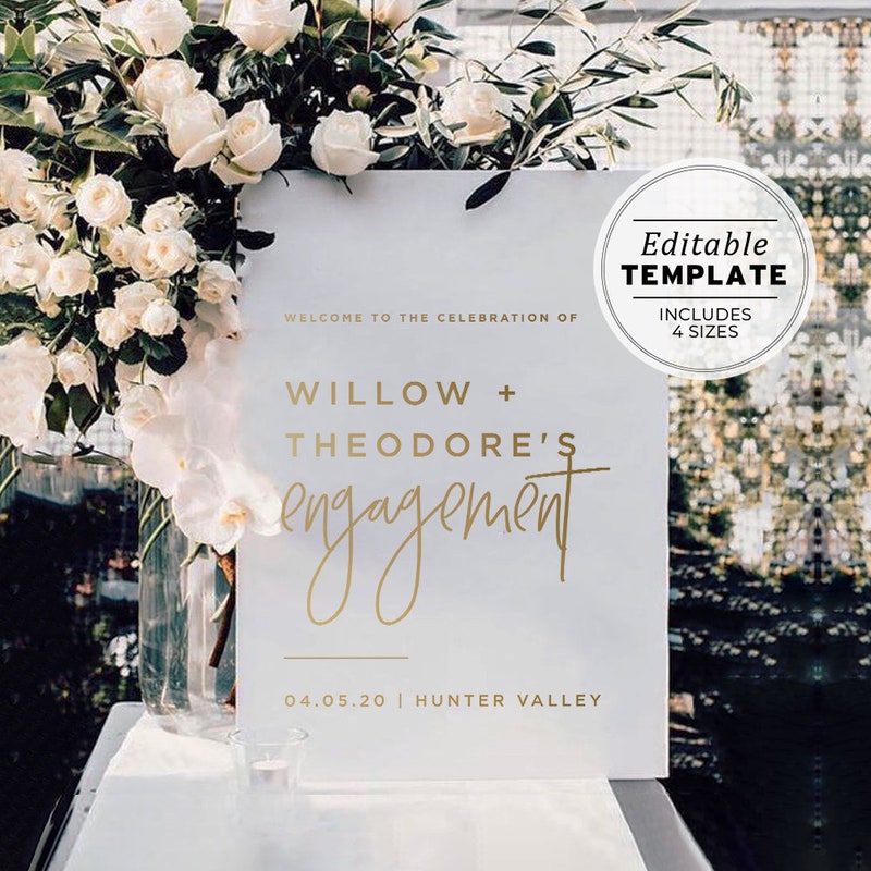 Engagement Party Welcome Sign - Etsy