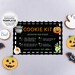 Editable Halloween Cookie Kit Card, Custom Halloween Treats, Trick or ...