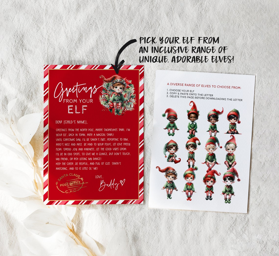 Elf Arrival Letter, Greetings From Your Elf, Christmas Elf Letter, Elf ...