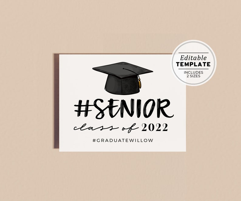Ellery Printable Senior Graduation Class of 2022 Senior Photo | Etsy