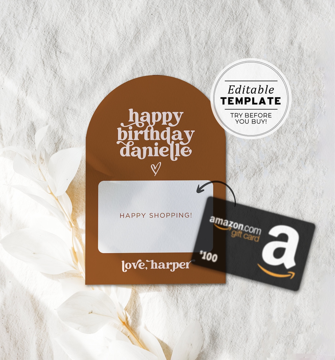 Mae Retro Arch Gift Card Holder, 4x6 Card, Birthday Gift, Birthday Gift ...