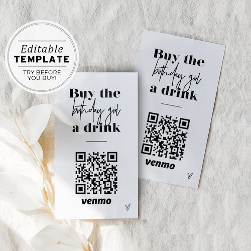 Editable Venmo Gift Card Template - Etsy