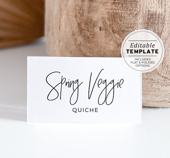 Plantilla Personalizada Para Tarjetas Con Nombre Para Cenas Plantilla
