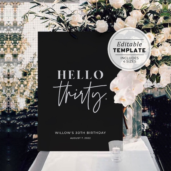 30th Birthday Sign - Etsy