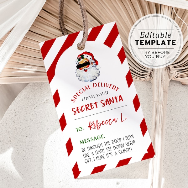 Secret Santa Tags - Etsy