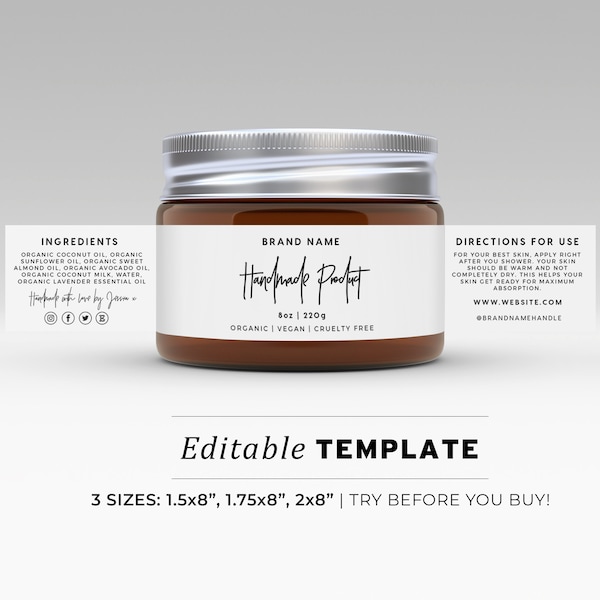 Wrap Around Labels - Etsy