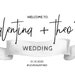 White Ribbon Wedding Welcome Sign Printable Template - Etsy