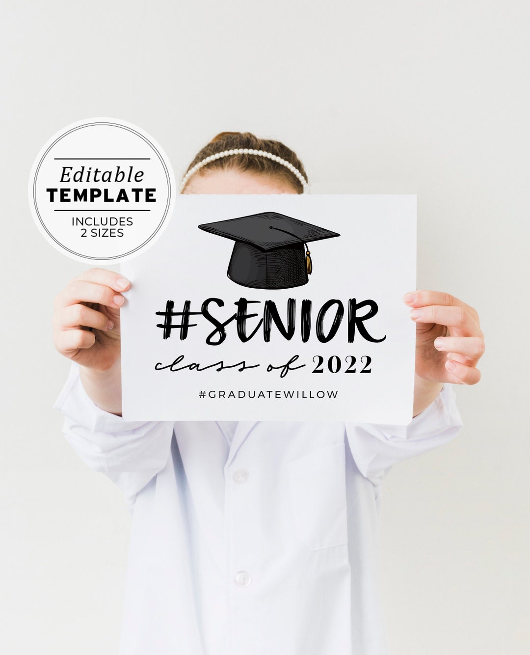Ellery Printable Senior Graduation Class of 2022, Senior Photo Prop ...