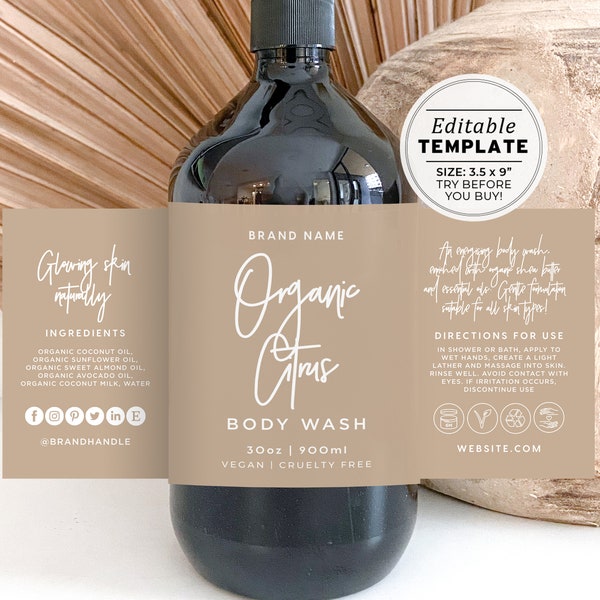 Wrap Around Labels - Etsy