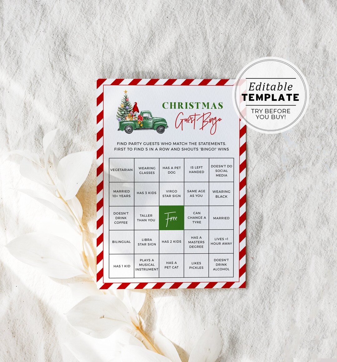 Christmas Christmas Bingo Game, Holidays Bingo Game, Christmas Party ...