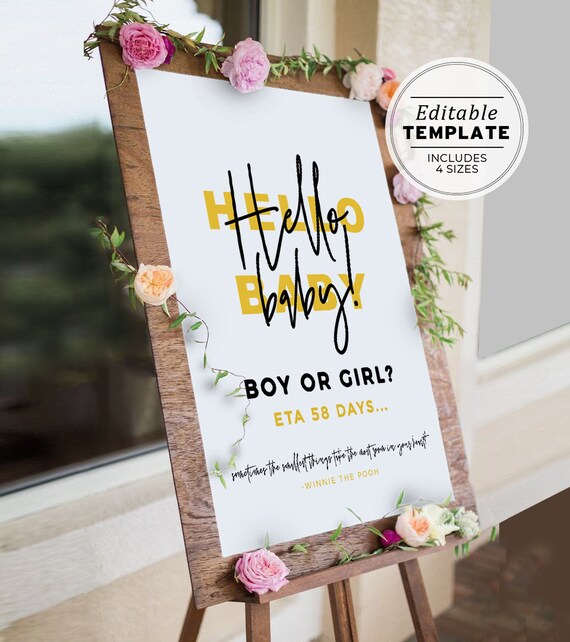 Charlie Baby Shower Welcome Sign Printable Baby Shower - Etsy