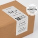 Minimalist Box Packaging Label 3 Sizes: 2x4 / 2x5 / 2x6 EDITABLE ...