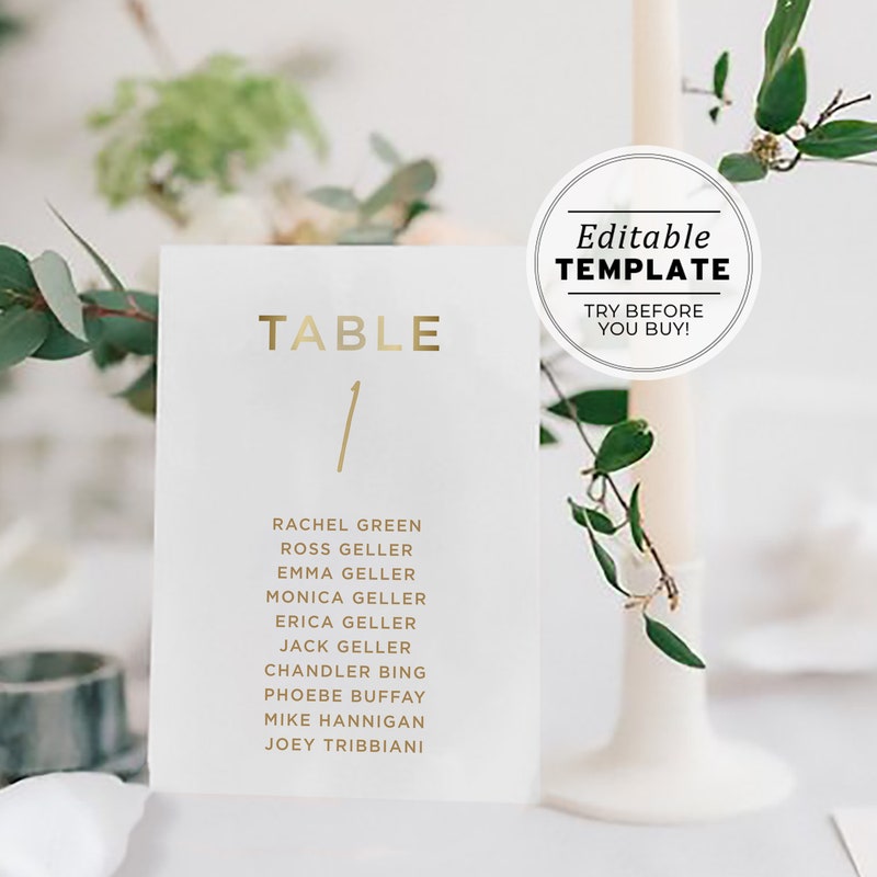 Table Seating Name Cards - Etsy