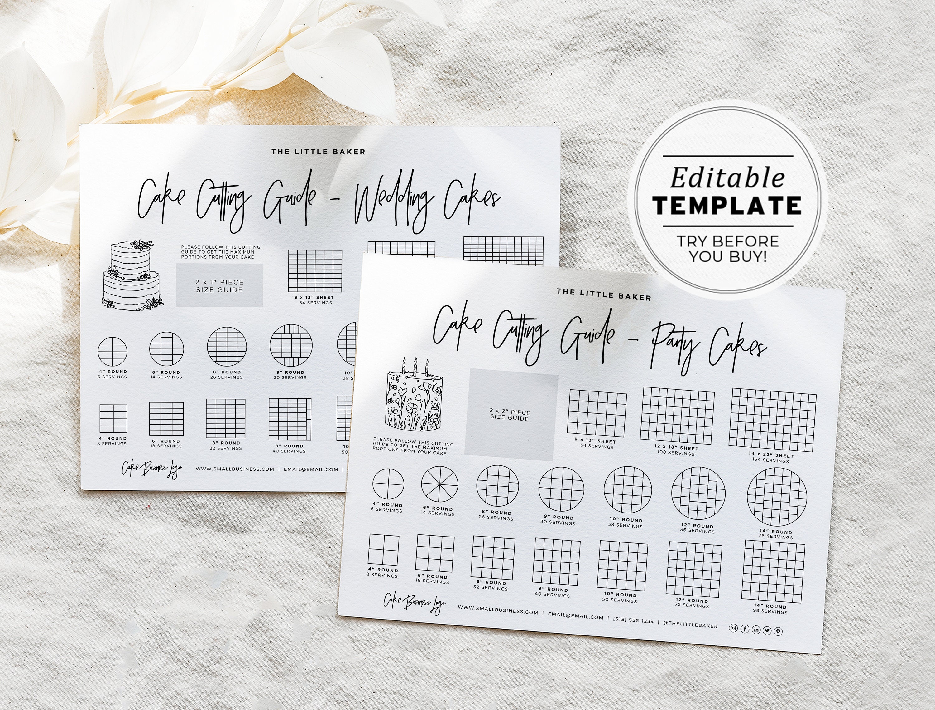 Editable Cake Cutting Guides Templates Wedding Cake Cutting | Etsy
