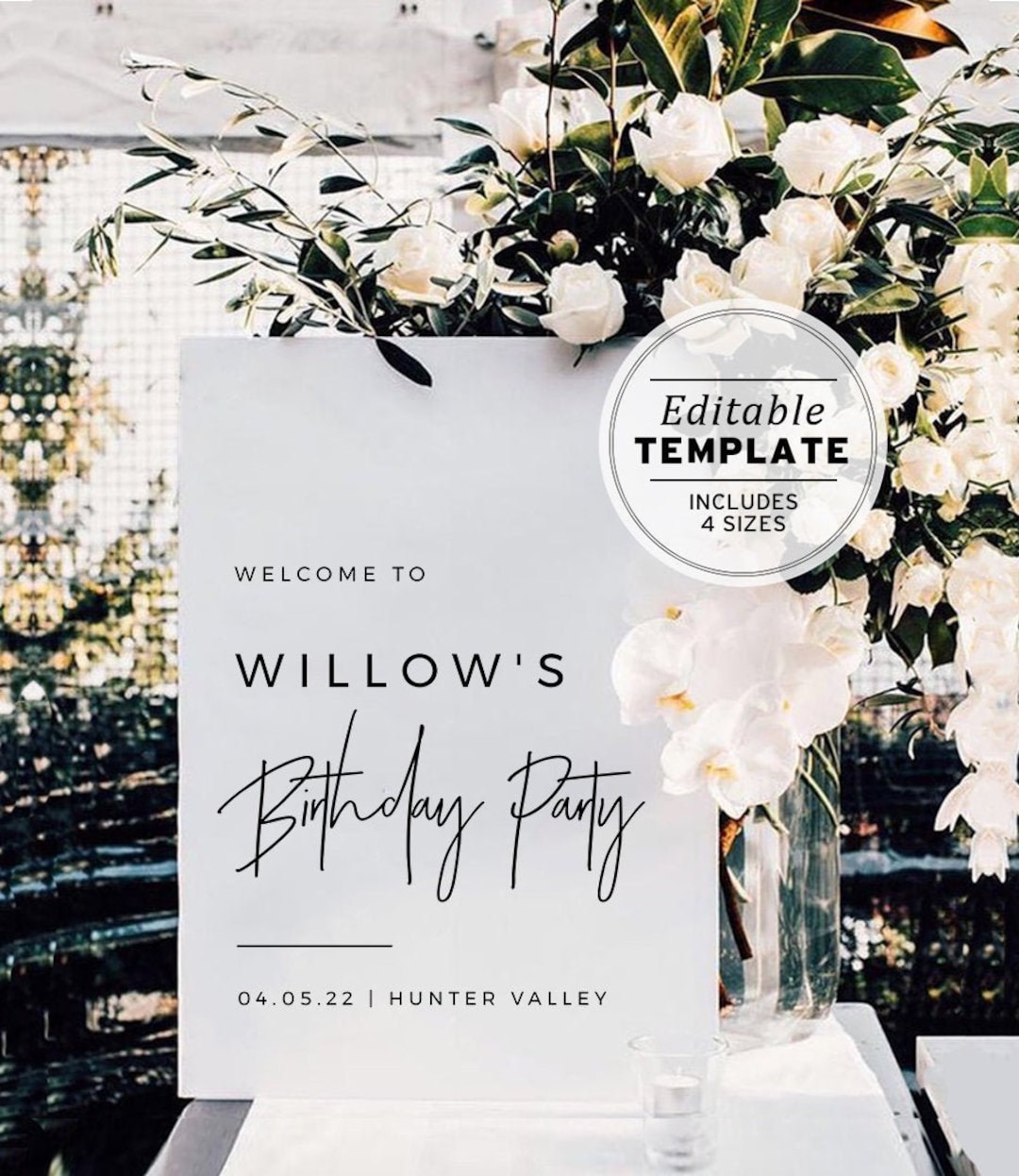Birthday Welcome Sign, Birthday Party Welcome Sign, Birthday Sign ...