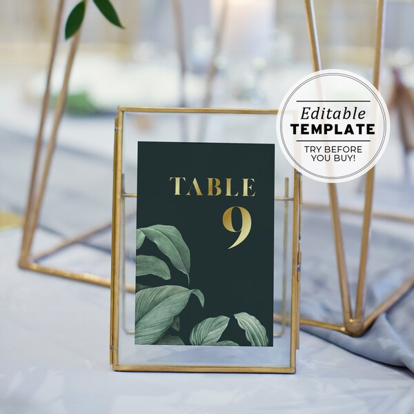 Table Numbers Wedding Tropical - Etsy
