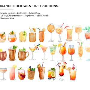 Bar Menu Template, Watercolor Editable Drink Menu Sign, Minimalist ...