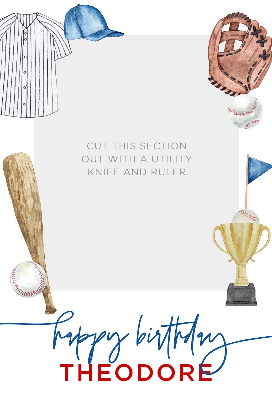 Minimalist Baseball Theme Kids Photo Frame Prop Frame - Etsy