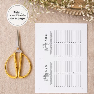 Juliette Wedding ABC Bridal Shower Game, Wedding Shower Game, Hen's ...