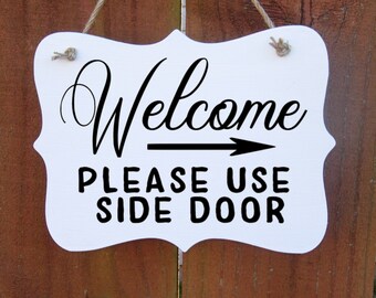 Use Side Door Sign - Etsy
