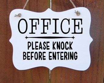 Please Knock Before Entering Sign - Etsy