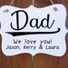 Father's Day Sign Dad We Love You Personalized With - Etsy