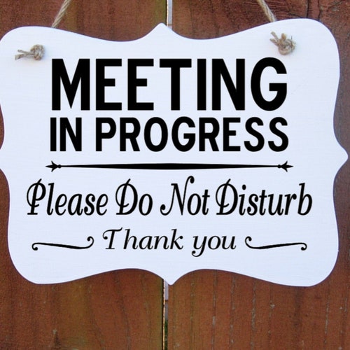 Office Door Hanger Office Door Sign Meeting in Session - Etsy