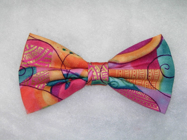 Whimsical Bow Tie Pre-tied Bow Tie Abstract Art Metallic - Etsy