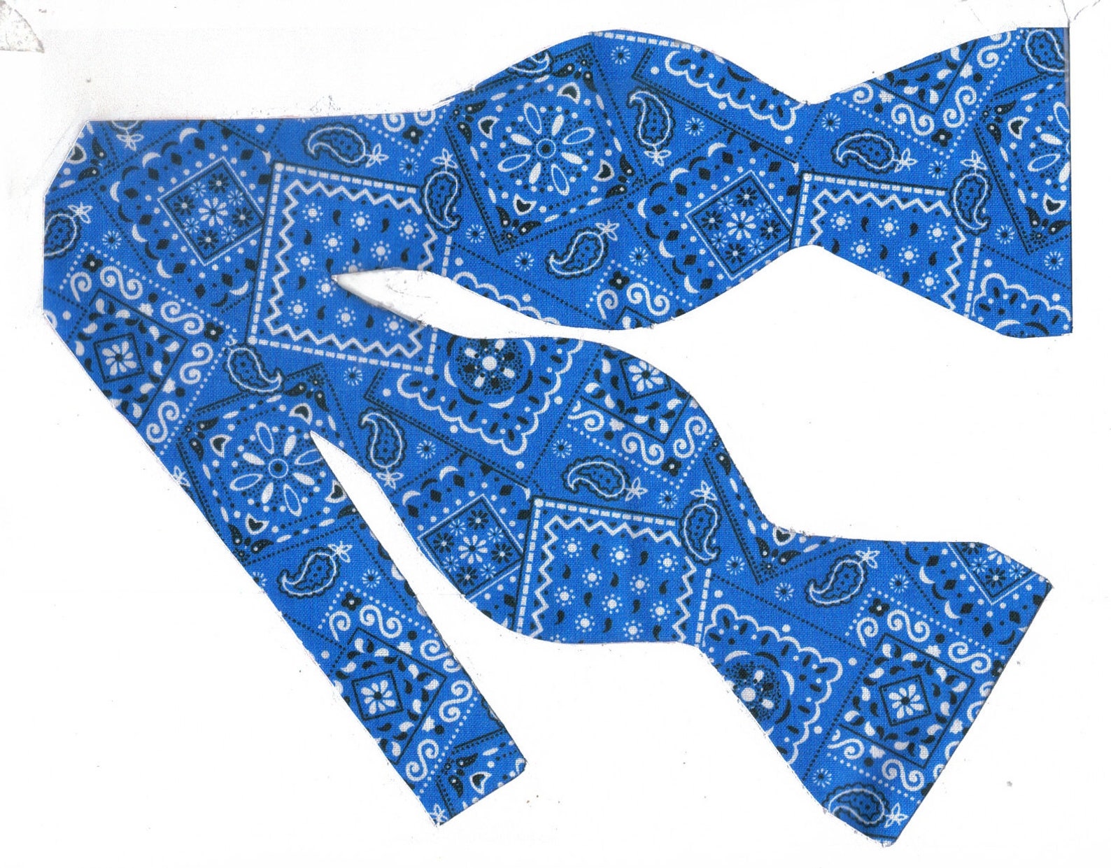 True Blue Bandana Bow Tie Western Bandana Cowboy Birthday - Etsy