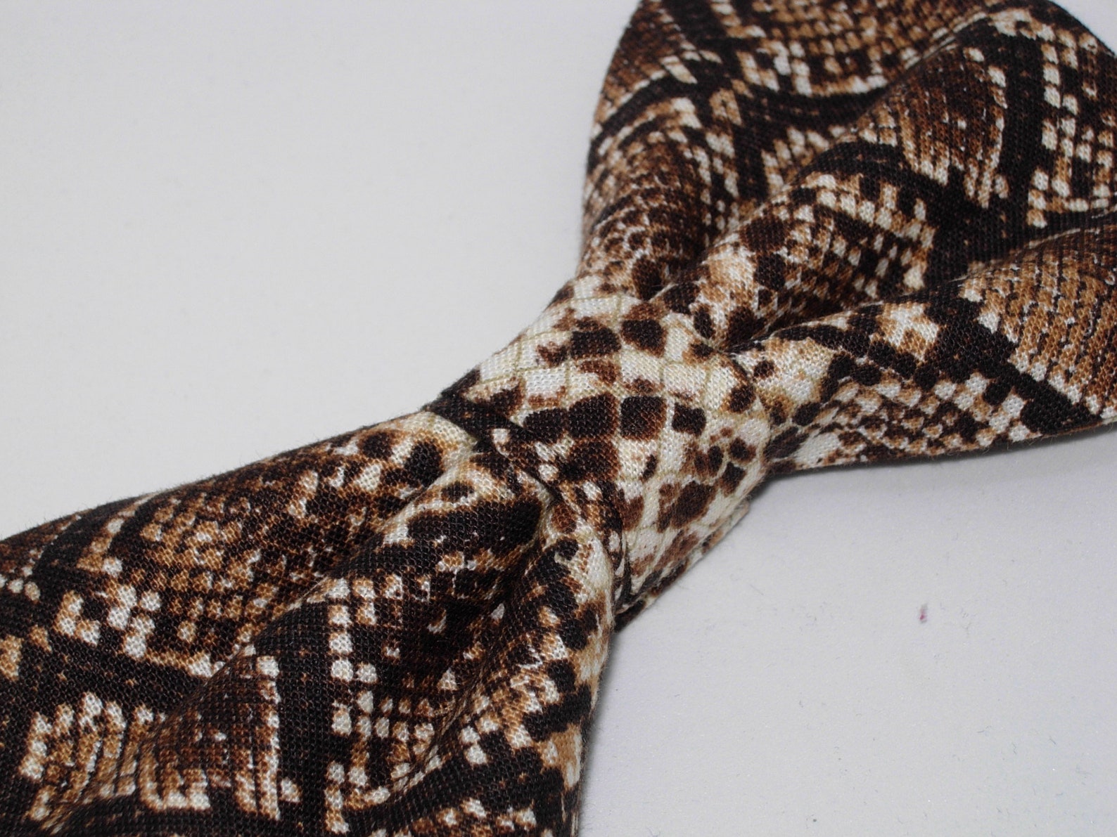 Snake Skin Bow Tie Brown & Tan Snake Skin Pre-tied Bow Tie - Etsy