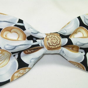 Coffee Bow Tie, Decorated Latte Coffee Cups, Pre-tied Bow Tie, Barista ...