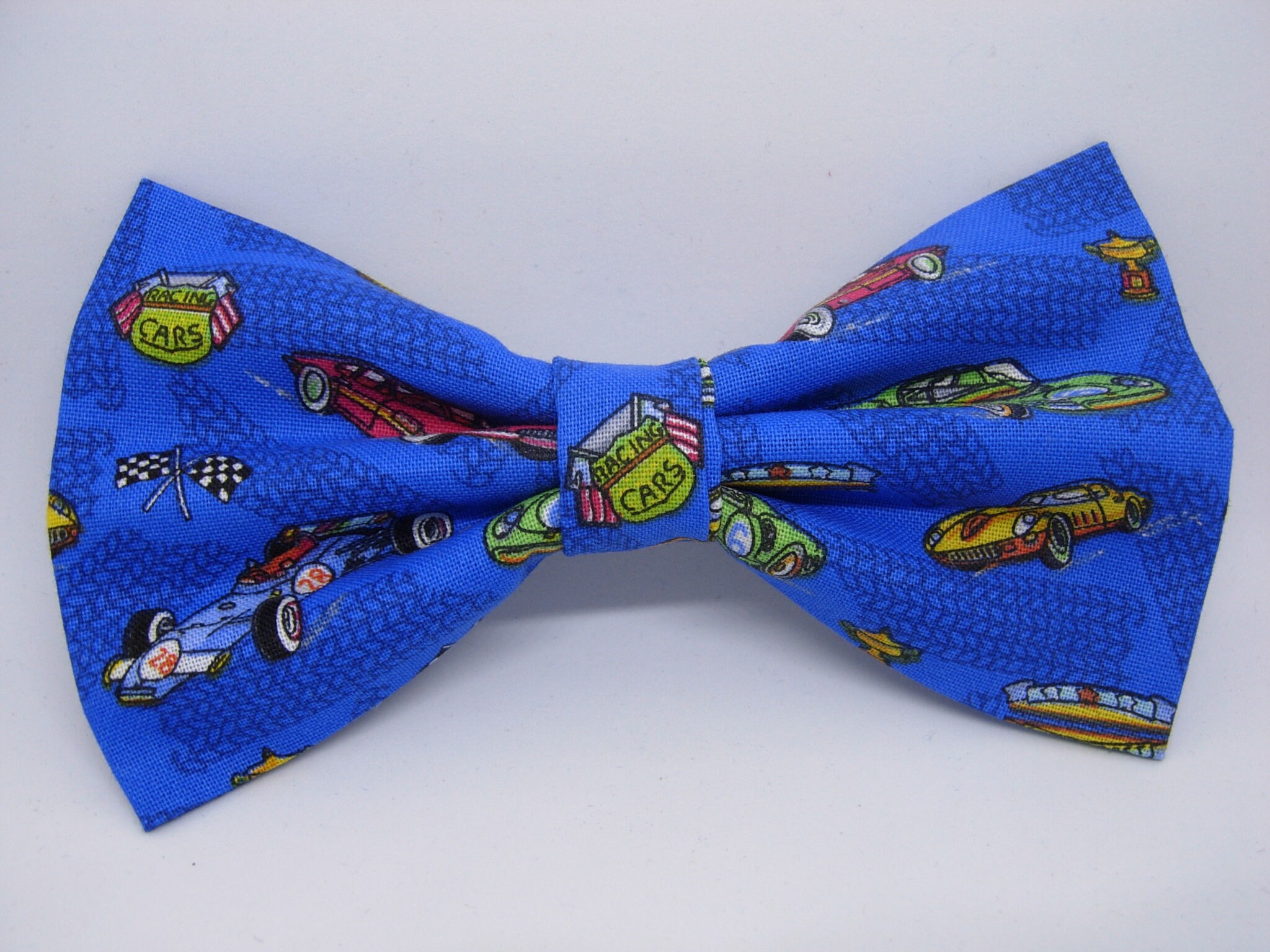 Racing Bow Tie Mini Race Cars on Blue Drag Racing Nascar - Etsy